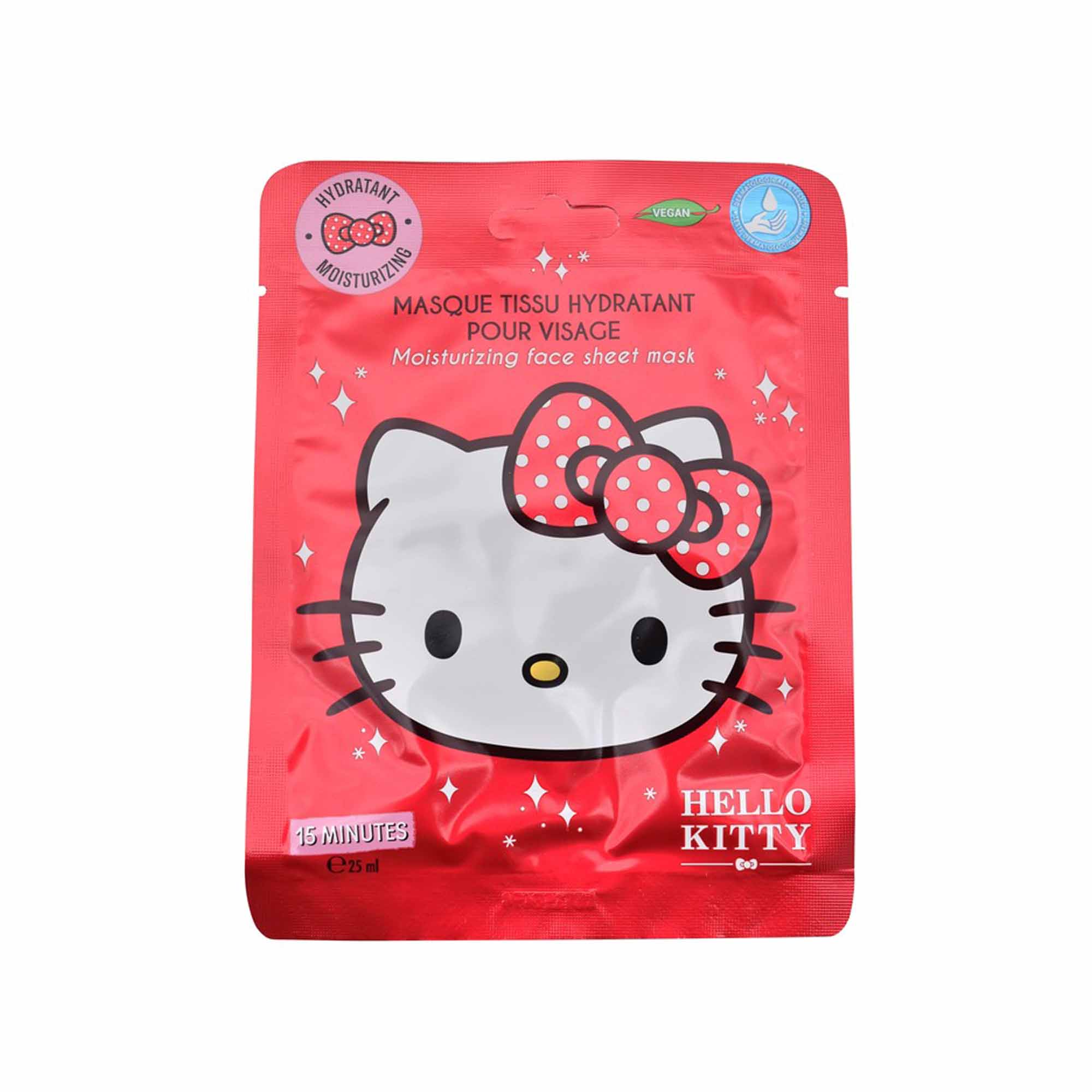 Mascarilla Facial Hidratante Hello Kitty Roja - Pinti cosmetics